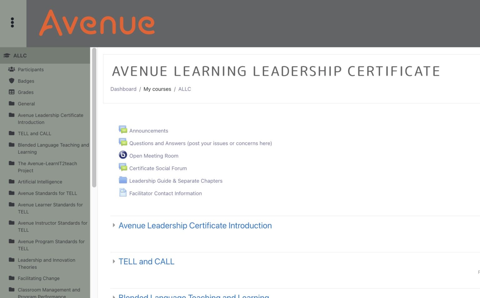 PBLA eUnits/Modules on Avenue – Avenue